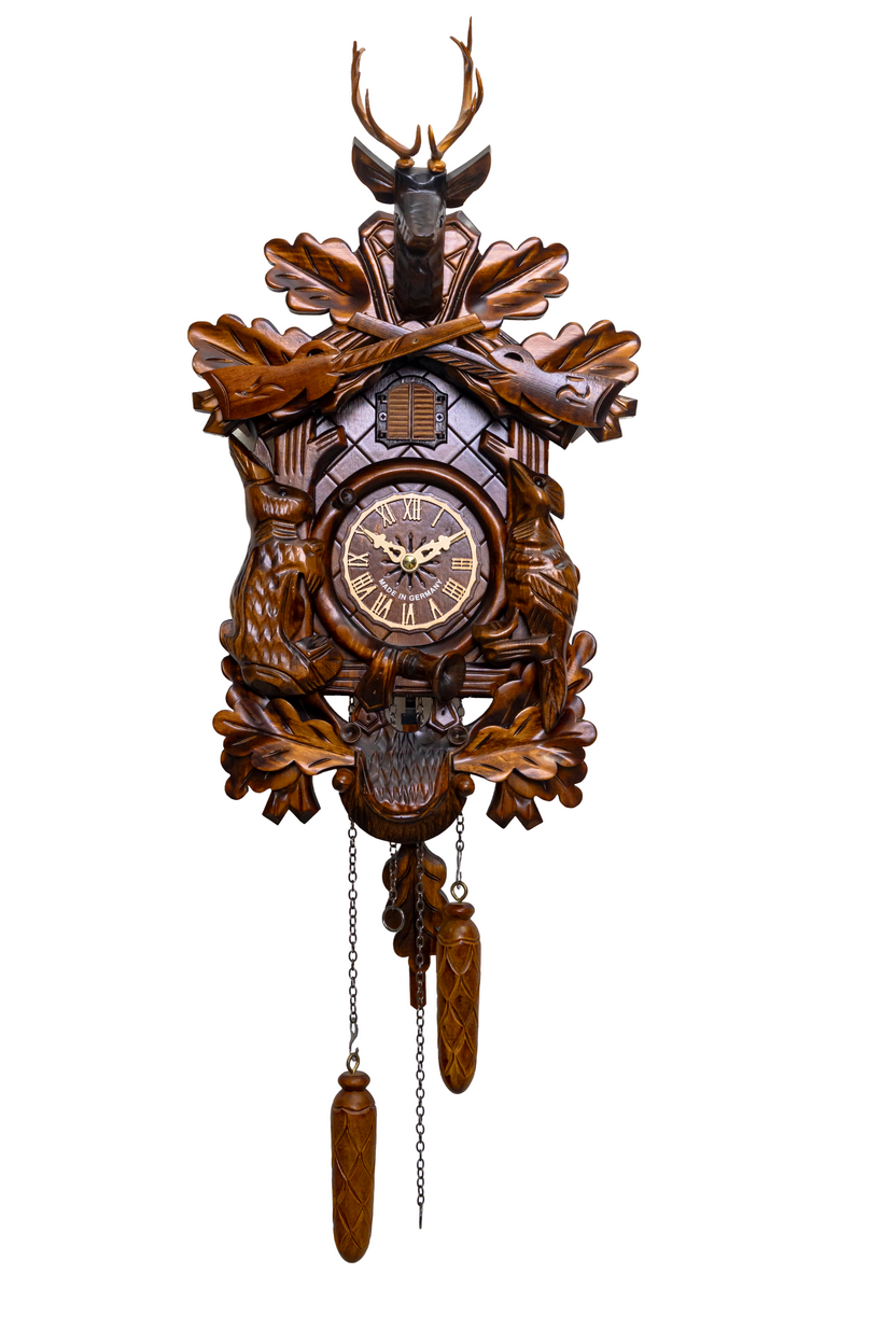 KQ 6 - Hunters Clock Original Quartz German Handcrafted Cuckoo Clock ...