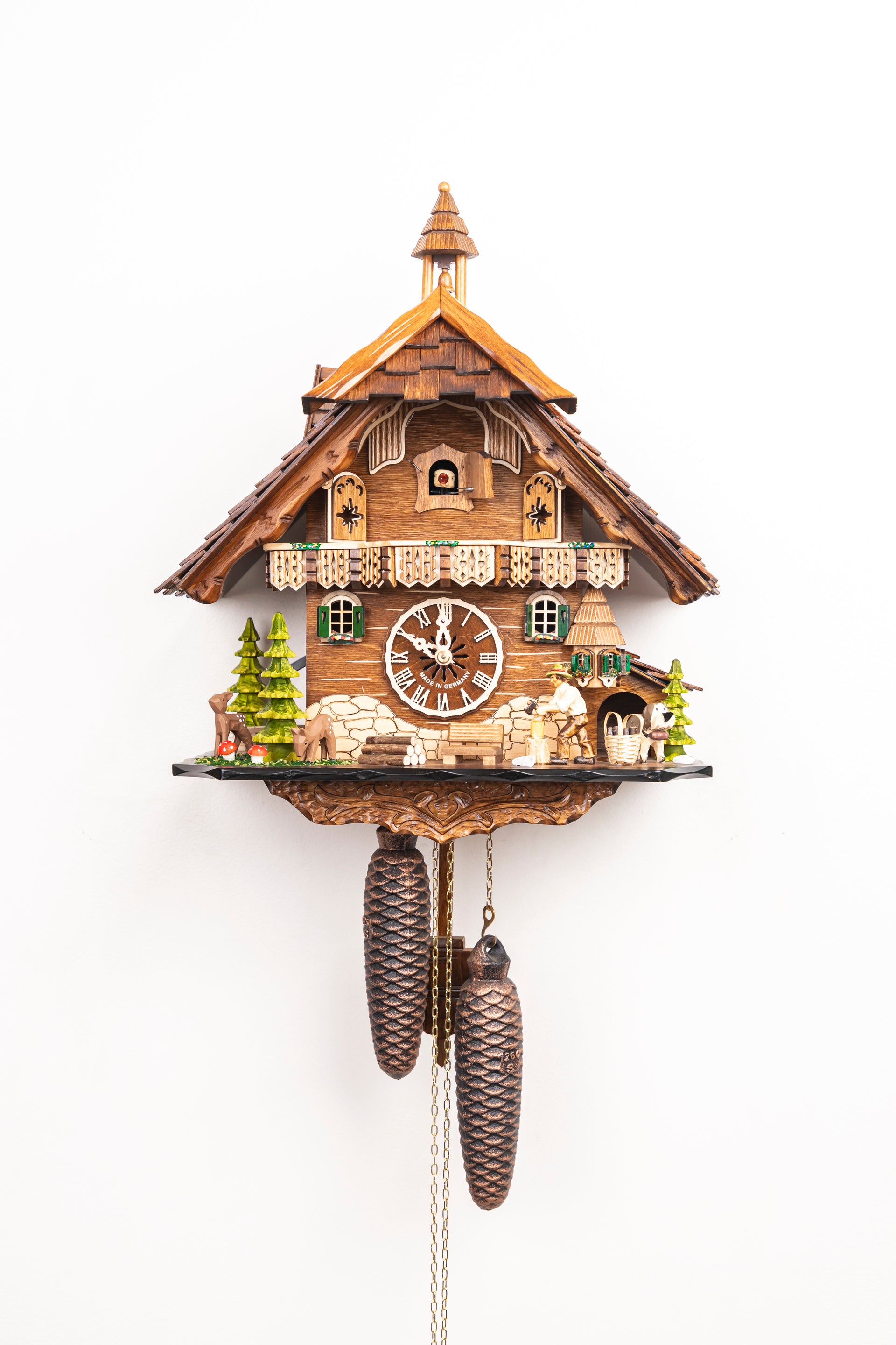 KM 14-Woodcutter Original Mechanical German Cuckoo Clock – cuckooclocks-in