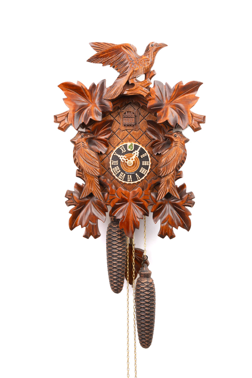 KM 10 - 5Leaves, 2 Birds, Original Mechanical German Cuckoo Clock ...